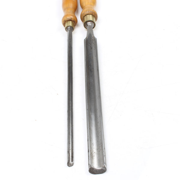 2x Stormont Paring Gouges - 1/4", 1/2" (Ash, Beech) – OldTools.co.uk