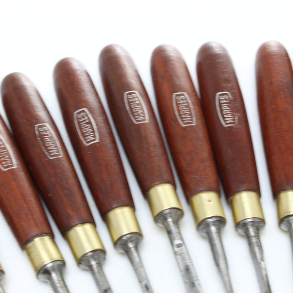 SOLD - 12 Piece Marples Carving Tool Set No. 60 (Mahogany) – OldTools.co.uk