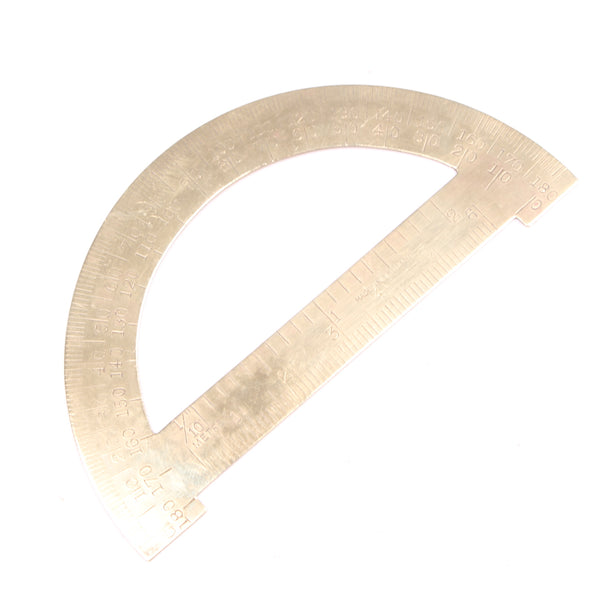 Old Brass Protractor – OldTools.co.uk