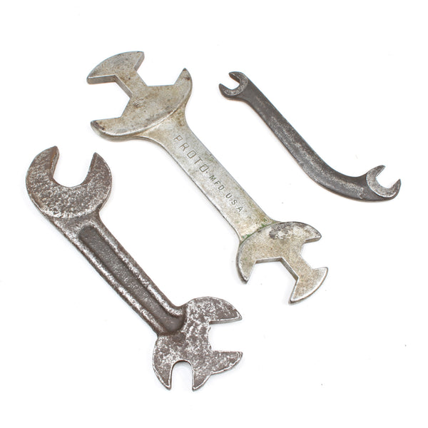 3x Old Spanners / Wrenches – OldTools.co.uk
