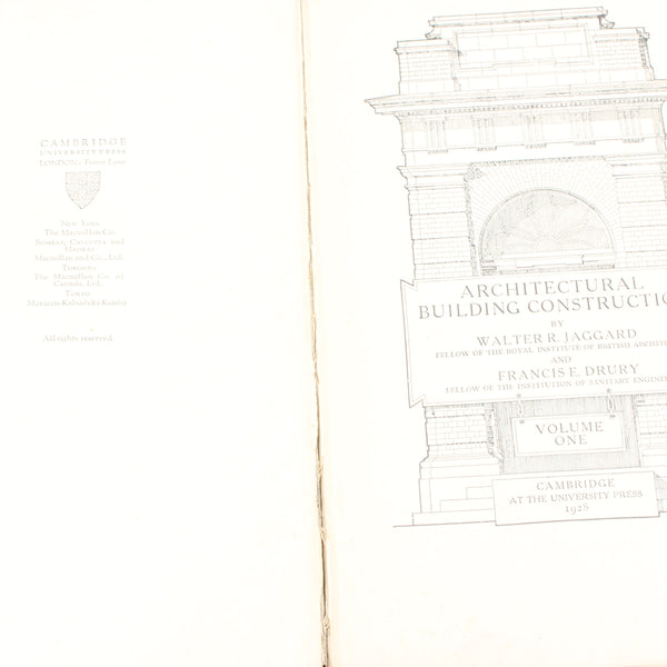 2x Old Architectural Building Construction Books C.1920's – OldTools.co.uk