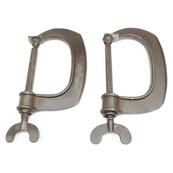 2x Old Antique Quick Release G-Clamps C.1872 - 5" – OldTools.co.uk