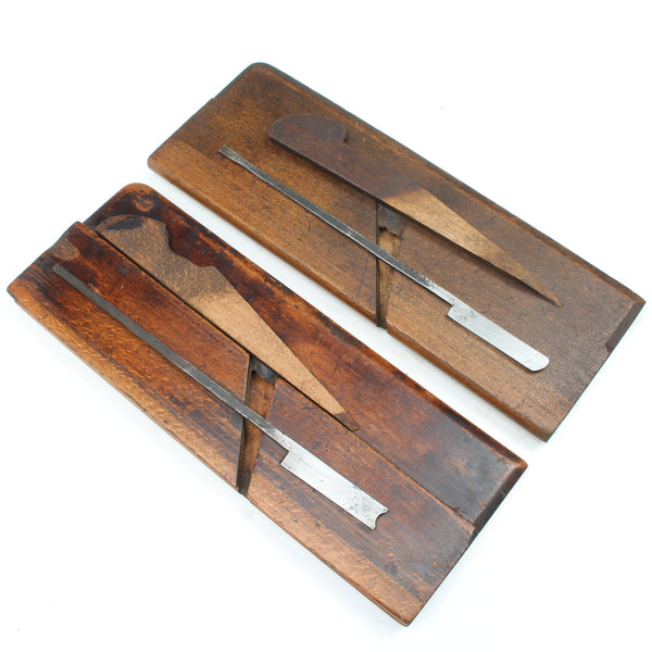 2x Hollow and Round Planes (Beech) – OldTools.co.uk
