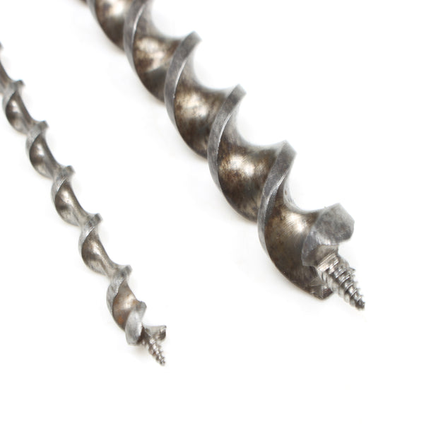 2x Twist Auger Bits - 1/4", 9/16" – OldTools.co.uk
