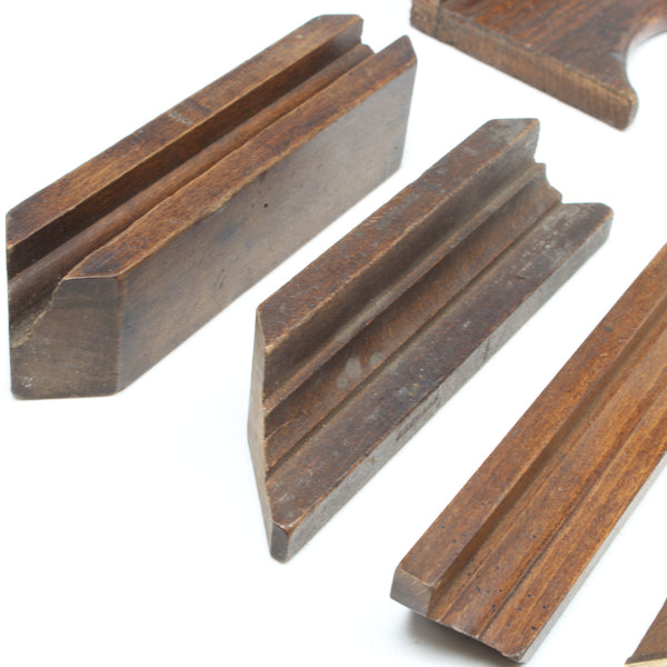 6x Old Wooden Templates (Beech) – OldTools.co.uk