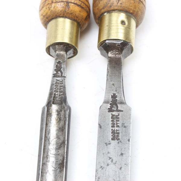 Robert Sorby Firmer Chisel and Gouge - 3/8", 1/2" (Ash) – OldTools.co.uk