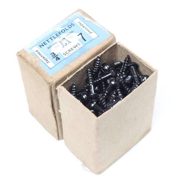 25 x Nettlefolds Japanend Screws - Round Head – 3/4” x 7 – OldTools.co.uk