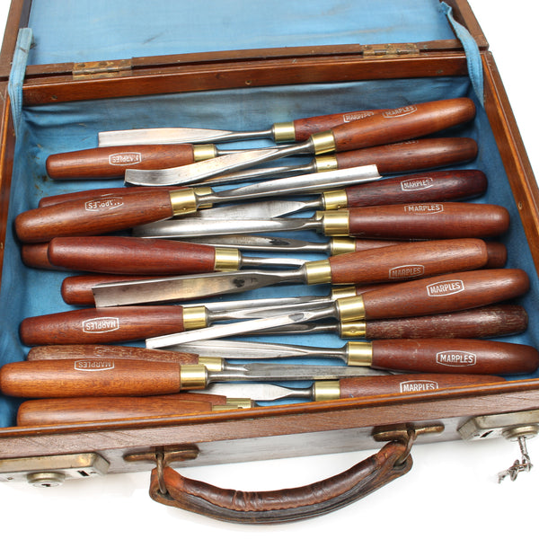 SOLD - Comprehensive Marples Wood Carving Tool Set (Mahogany ...