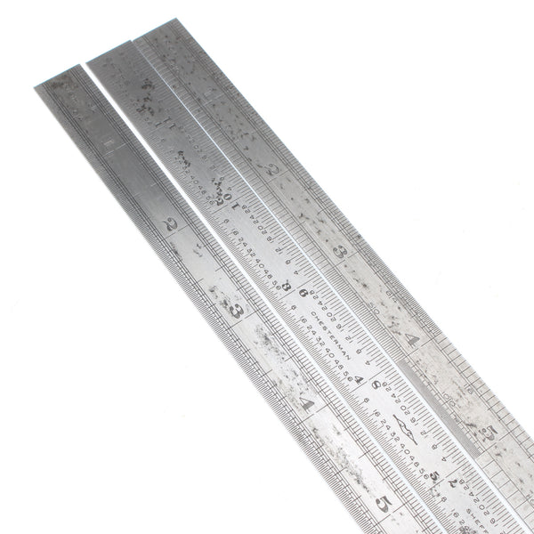 3x Chesterman Steel Rules - No's 332D/3, 760/3, 1561D/3 - 12 ...