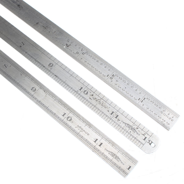 3x Chesterman Steel Rules - No's 312D/2, 441/2, 760/3 - 12" – OldTools ...