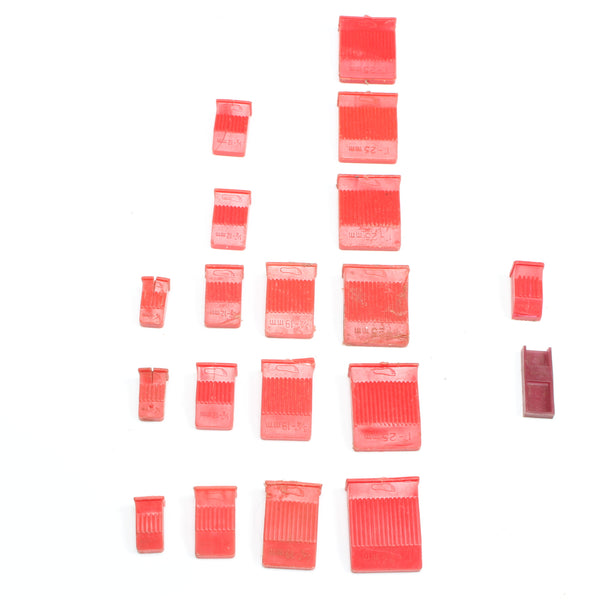 Collection Of Red Chisel Edge Guards / Chisel Caps – OldTools.co.uk