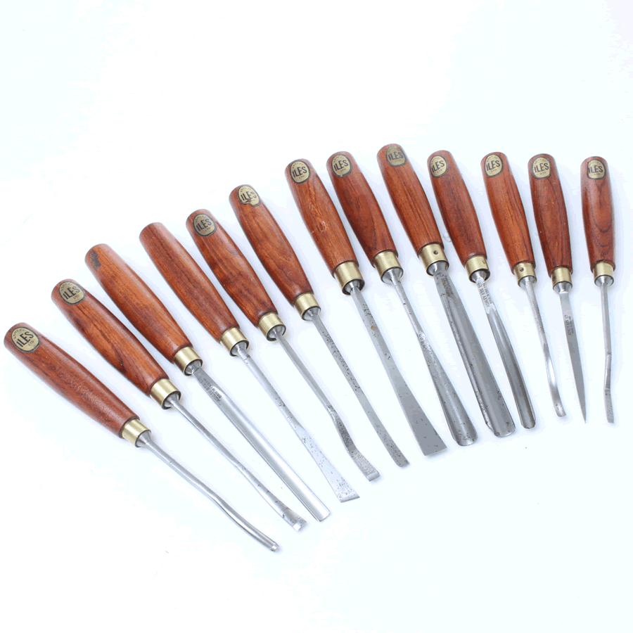 SOLD - 13 Ashley Iles Carving Tools - UK ONLY – OldTools.co.uk