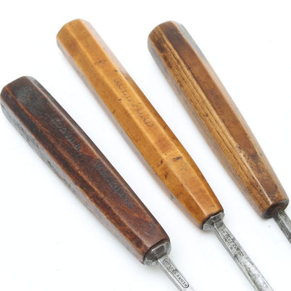 3 Vintage Henry Taylor Carving Tools – OldTools.co.uk