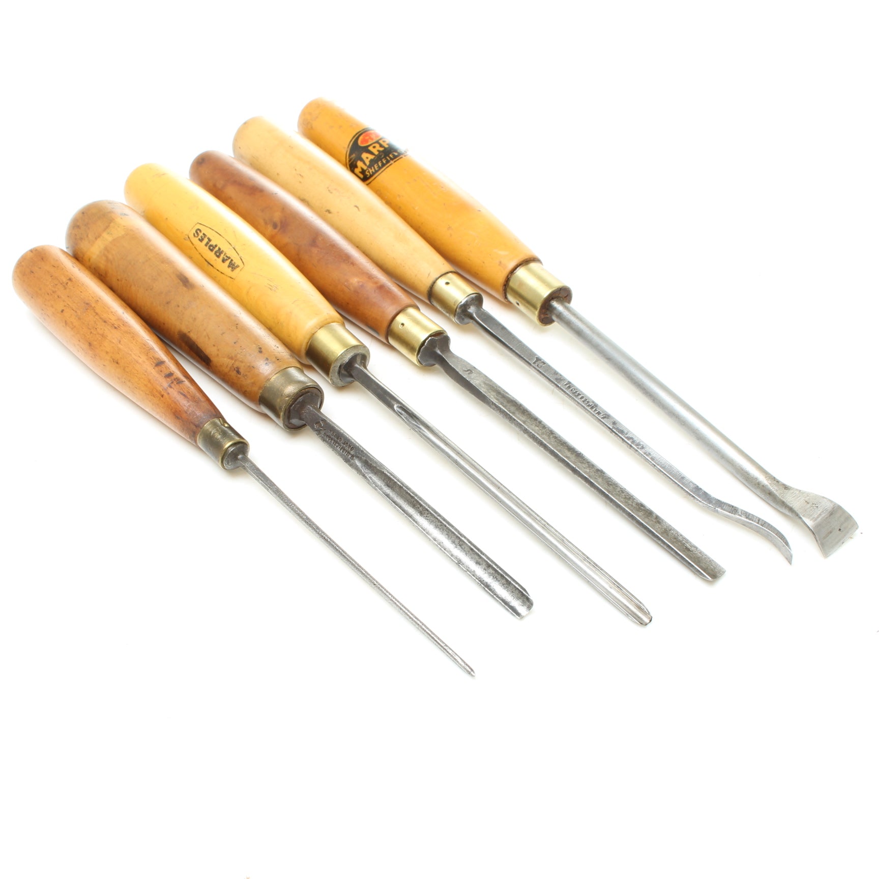 6x Old Marples Wood Carving Tools (Beech, Boxwood) – OldTools.co.uk