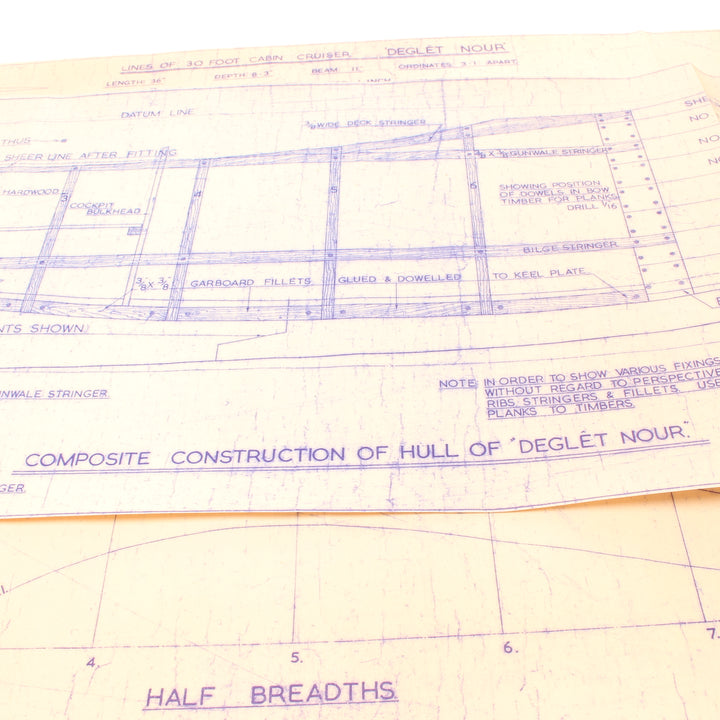 Old Large Scale Ship / Boat Plans – OldTools.co.uk