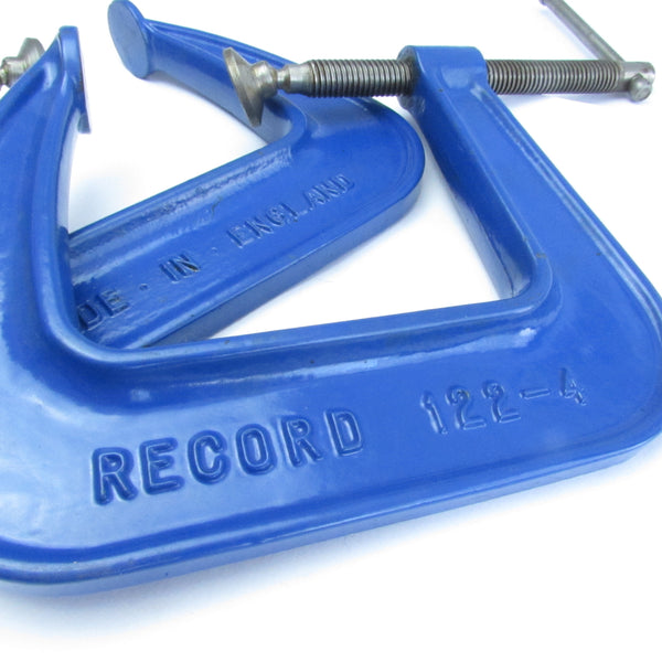 SOLD - 2x Record Deep G Clamps 122-4 - 4 Inch – OldTools.co.uk