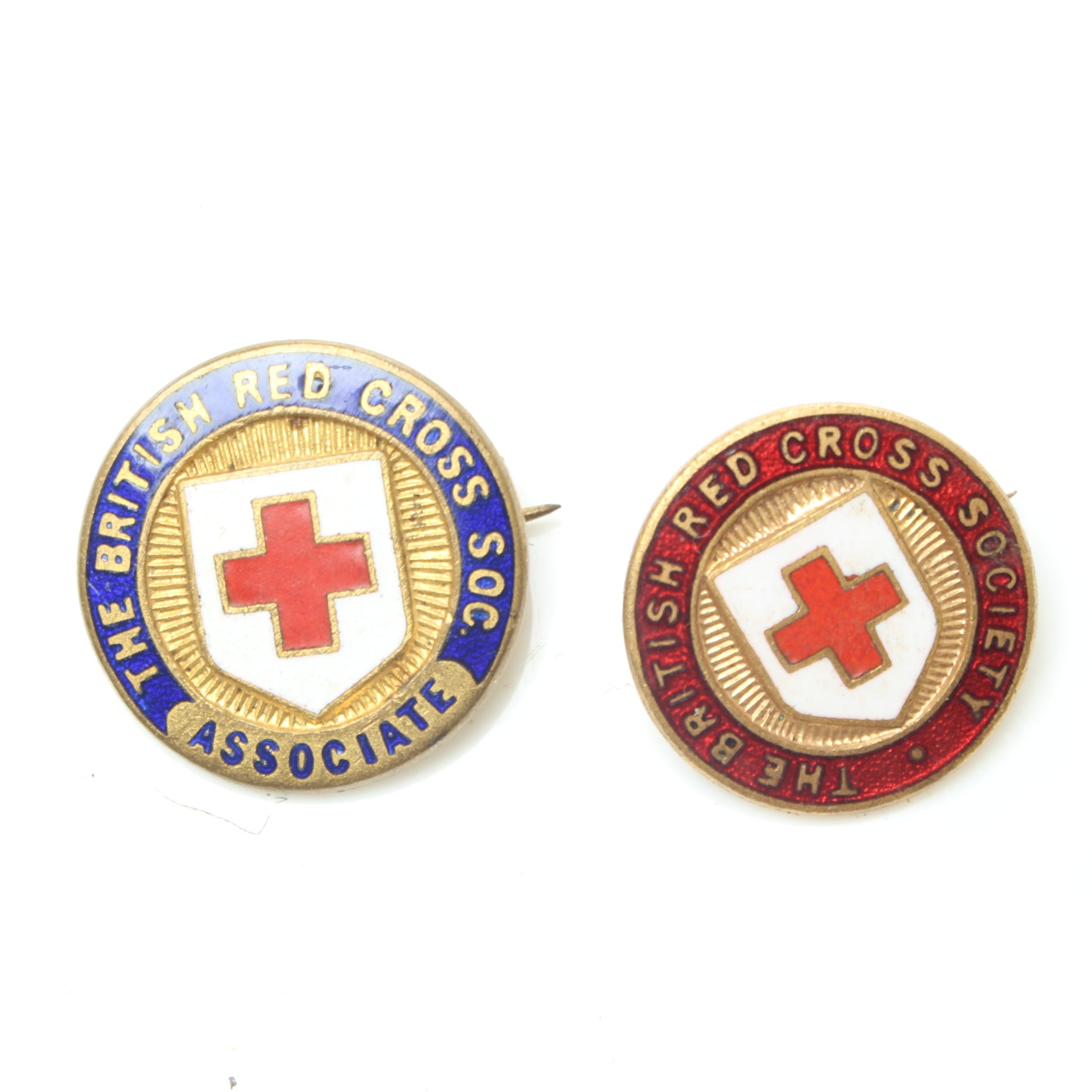 2x Old Red Cross Badges – OldTools.co.uk