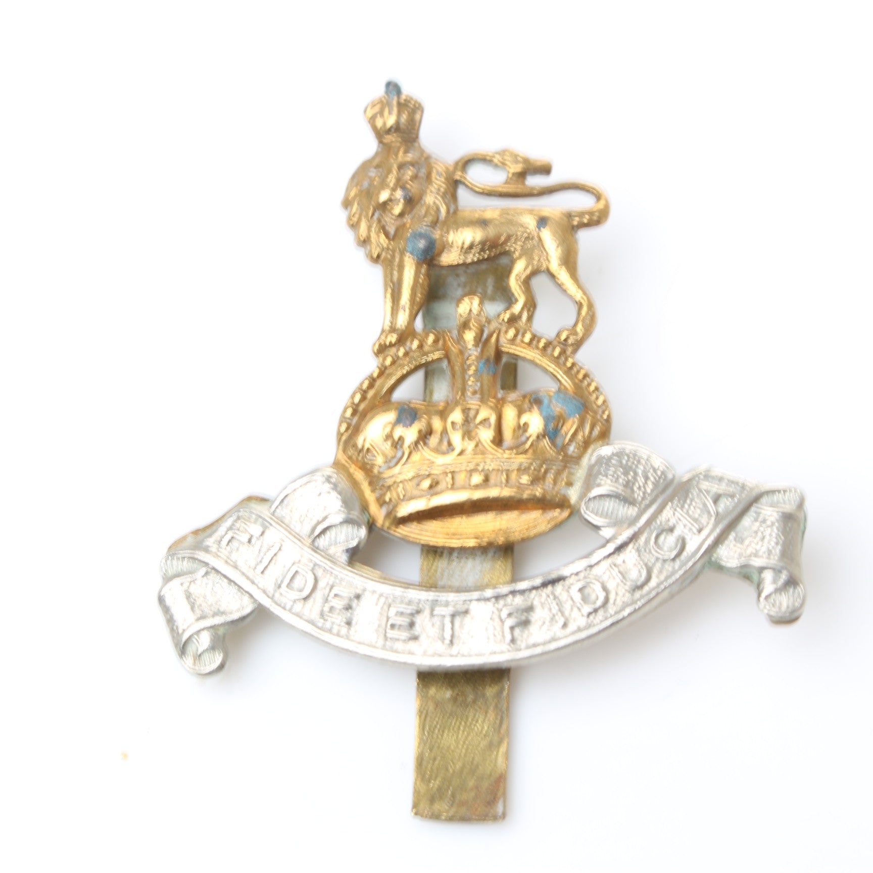 Fide Et Fiducia Cap Badge – OldTools.co.uk