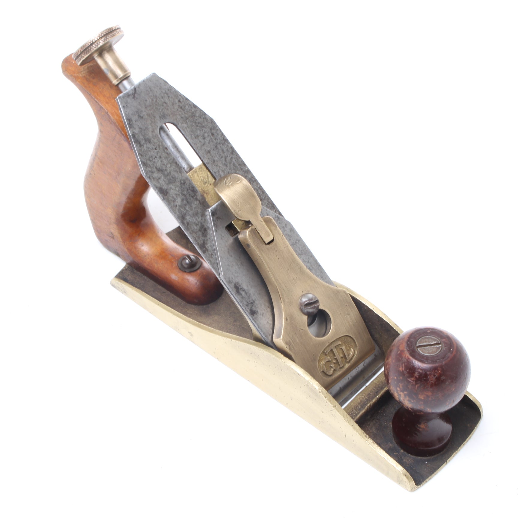 SOLD - Old GTL Brass Smoothing Plane (Beech) – OldTools.co.uk