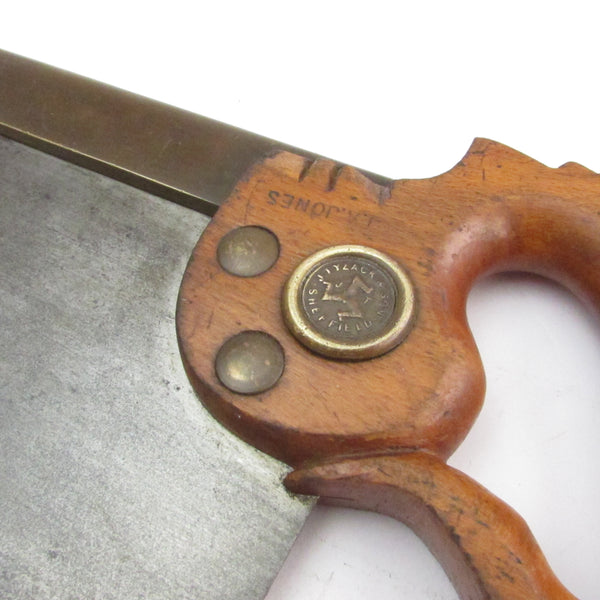 J Tyzack Brass Back Tenon Saw - 13tpi - 12" (Beech) – OldTools.co.uk