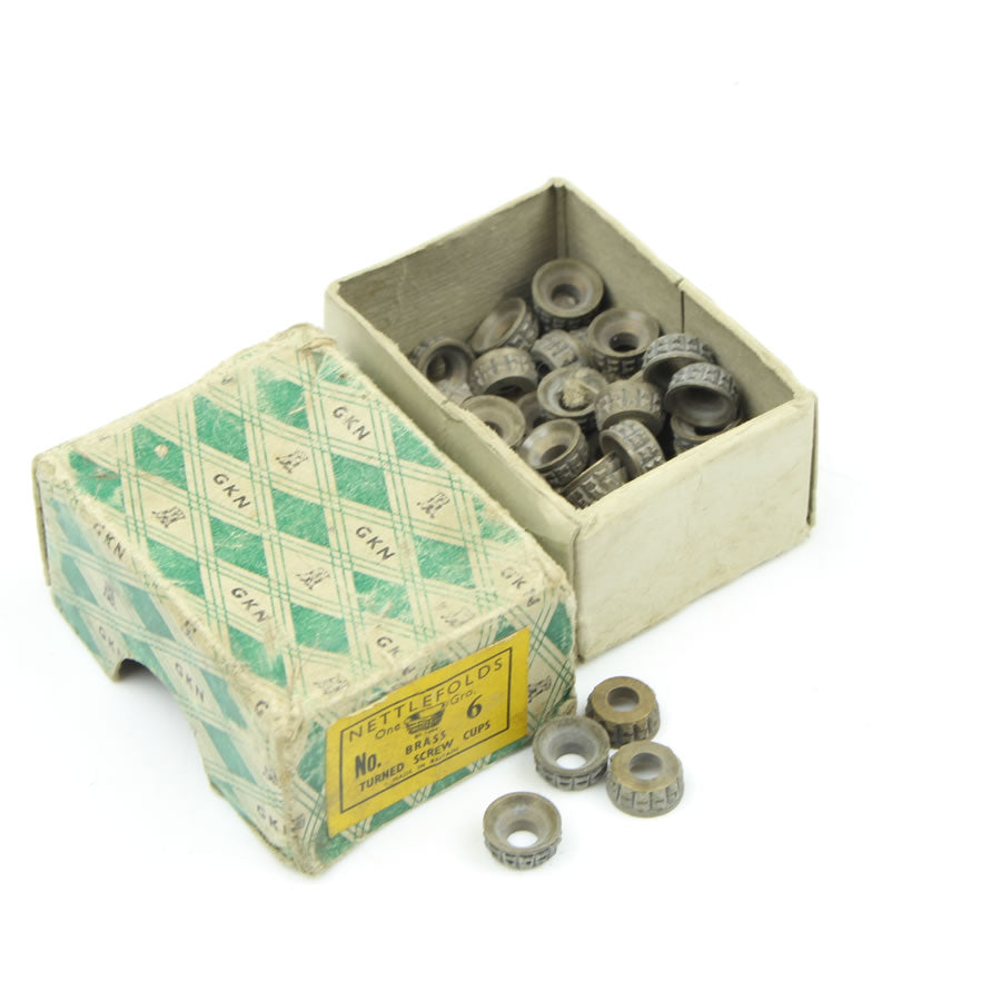 102 Nettlefolds Turned Brass Screw cups – OldTools.co.uk