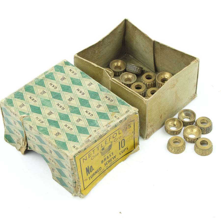 102 Nettlefolds Turned Brass Screw cups – OldTools.co.uk