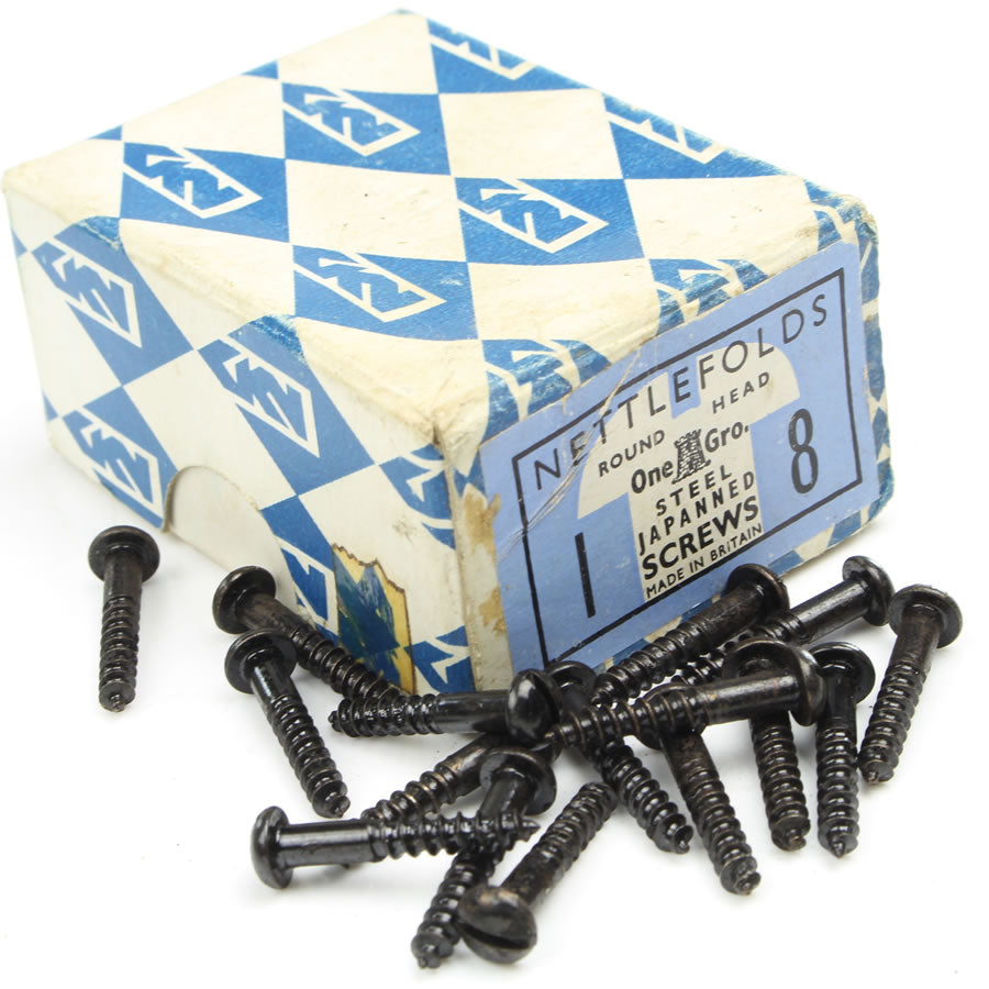 25 x Nettlefolds Japanend Screws – 1” x 8 – OldTools.co.uk